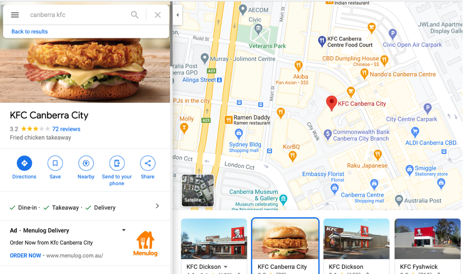 Canberra City – 11/04/21 – KFC Reviews